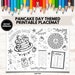 Pancake Day Printable Placemat Colouring Sheet Shrove Tuesday Childrens ...
