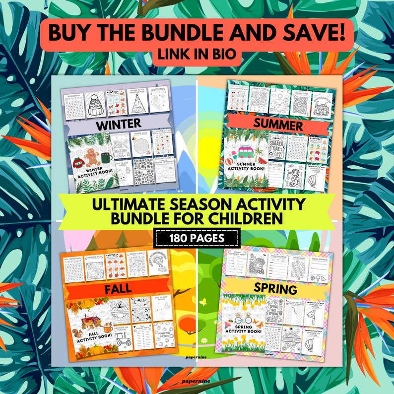 Ultimate Summer Themed Printable Activity Bundle Pack for - Etsy
