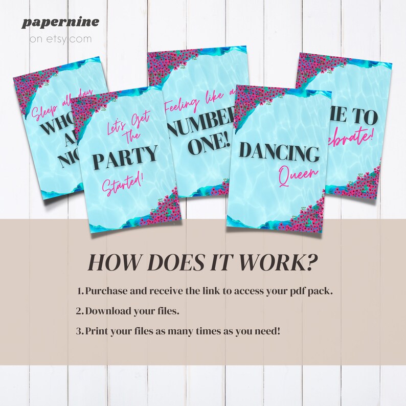MAMMA MIA Inspired Printable Party Posters Digital Printable - Etsy
