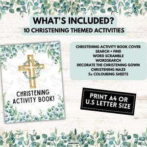 Mini Christening Printable Activity Book for Kids | Christian Games ...