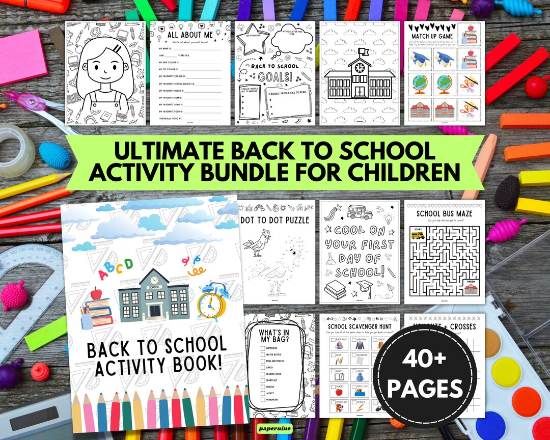Ultimate Back to School Themed Printable Activity Bundle Pack for ...