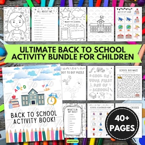 Ultimate Back to School Themed Printable Activity Bundle Pack for ...