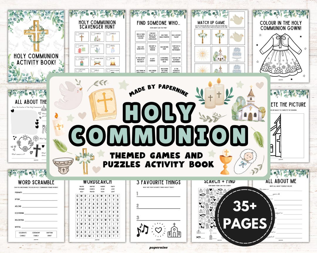 Ultimate Holy Communion Printable Activity Book for Kids | Christian ...