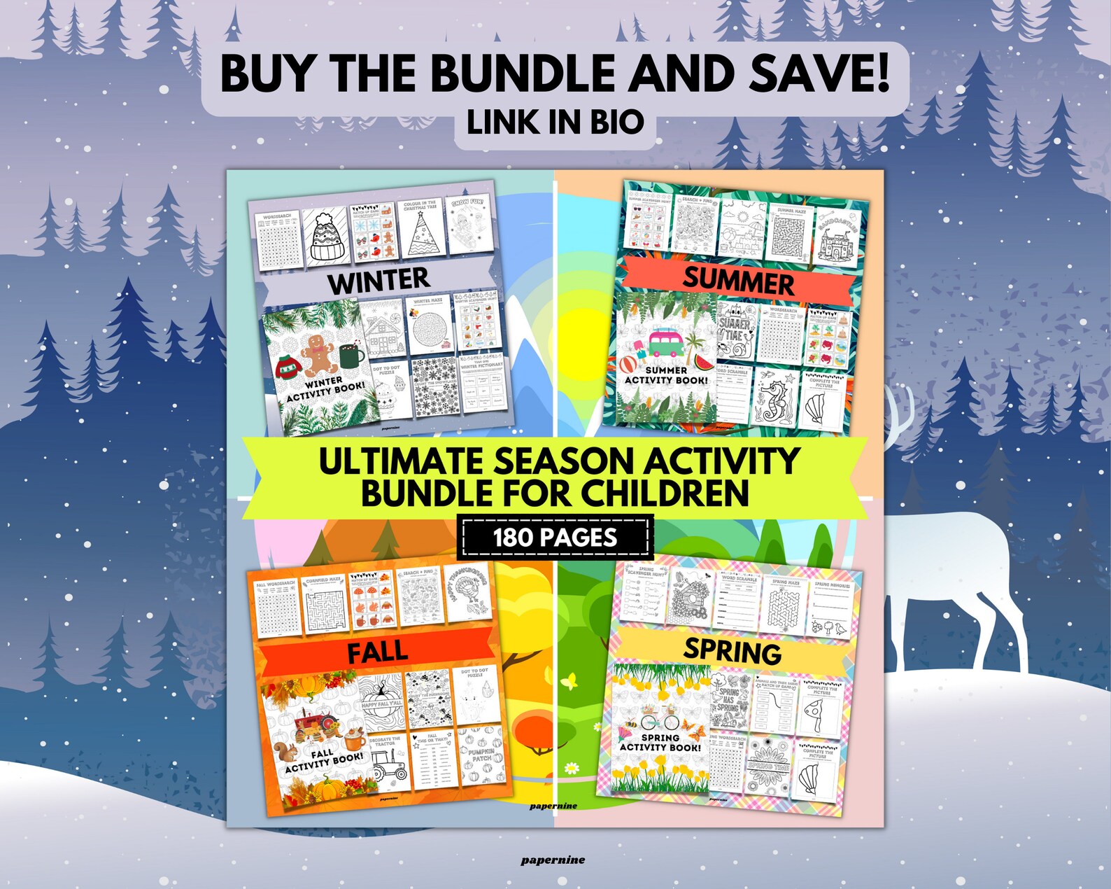 Ultimate Winter Themed Printable Activity Bundle Pack for Children 45 ...