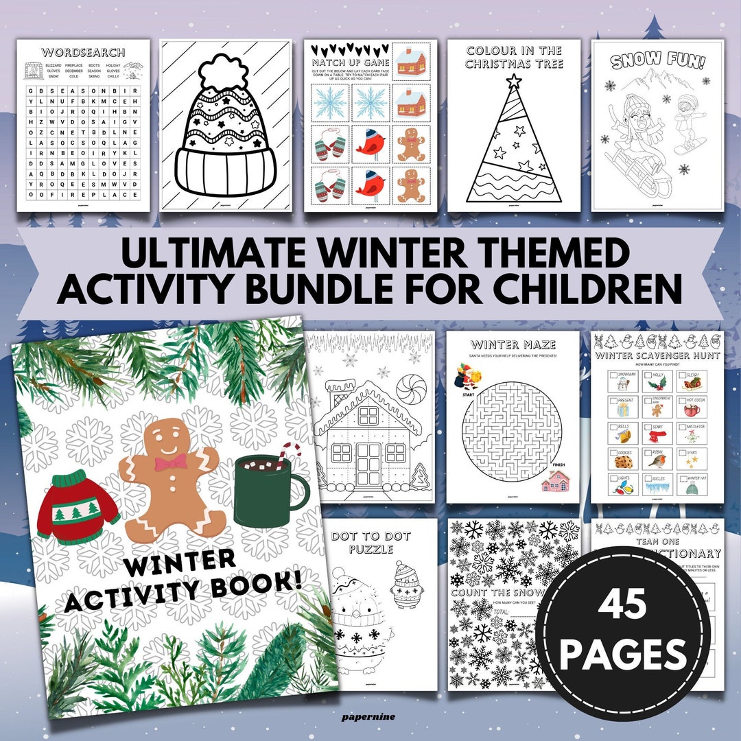 Ultimate Winter Themed Printable Activity Bundle Pack for - Etsy