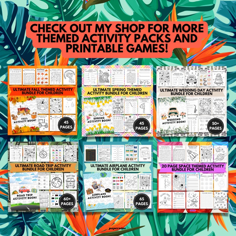 Ultimate Summer Themed Printable Activity Bundle Pack for - Etsy
