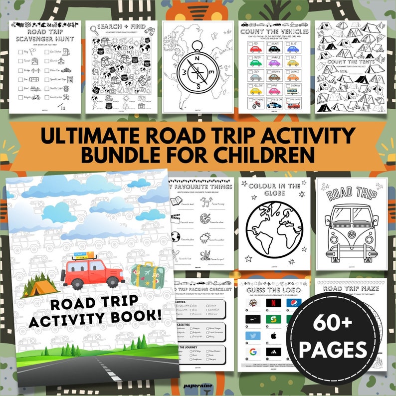 Ultimate Road Trip Themed Printable Activity Bundle Pack for - Etsy UK