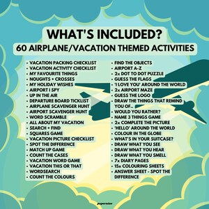 Ultimate Airplane Themed Printable Activity Bundle Pack for Children 65 ...