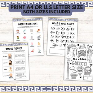 Ultimate Ancient Greece Themed Printable Games Activity Bundle 40 Pages ...