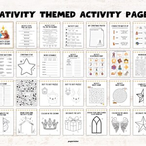 Ultimate Christmas Nativity Story Printable Activity Bundle 40 Pages ...