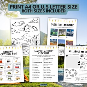 Ultimate Camping Trip Themed Printable Activity Bundle Pack for ...