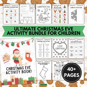 Ultimate Christmas Eve Printable Activity Bundle for Children 40 Pages ...