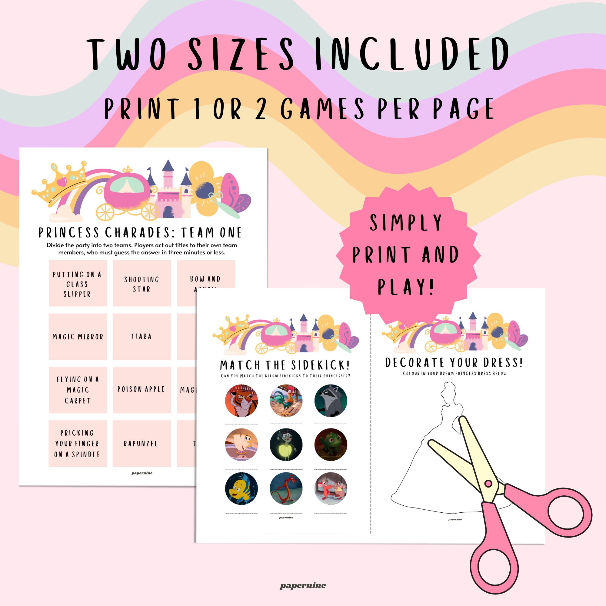 21 Page Princess Themed Printable Activity Bundle Pack Mermaid - Etsy