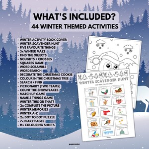 Ultimate Winter Themed Printable Activity Bundle Pack for Children 45 ...