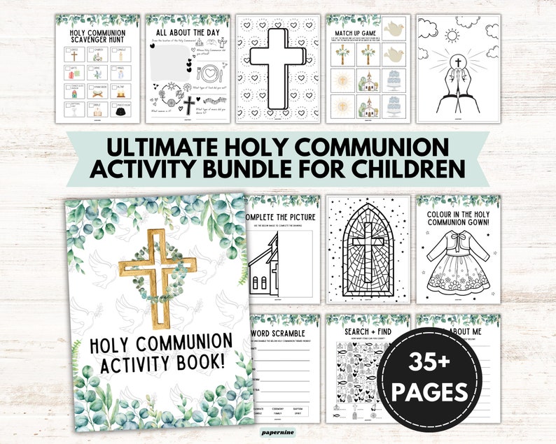 Ultimate Holy Communion Themed Printable Activity Bundle Pack for ...
