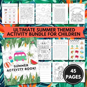Ultimate Summer Themed Printable Activity Bundle Pack for Children 45 ...