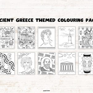 Ancient Greece Printable Activity Book for Kids: History Games, Puzzles ...