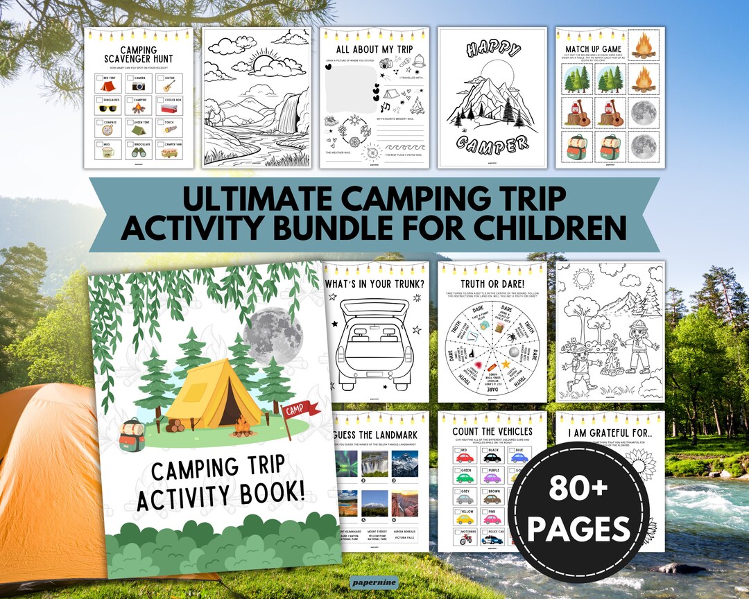Ultimate Camping Trip Themed Printable Activity Bundle Pack for ...