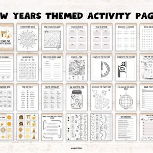 Ultimate New Year’s Eve Printable Activity Book for Kids | Fun Games ...