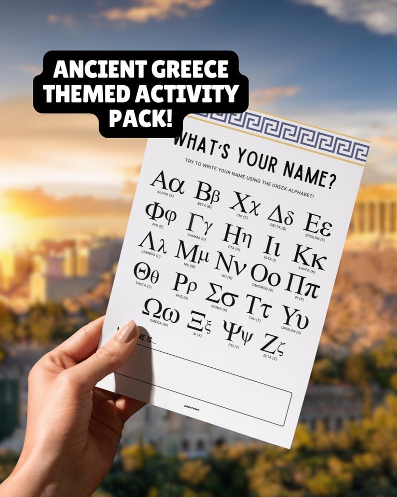 Ancient Greece Printable Activity Book for Kids: History Games, Puzzles ...