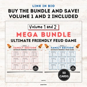 Family Feud Printable Game | Fun Trivia Party Game for Kids & Adults ...