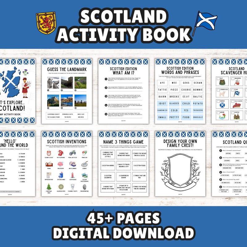 Scotland Colouring Page - Etsy UK