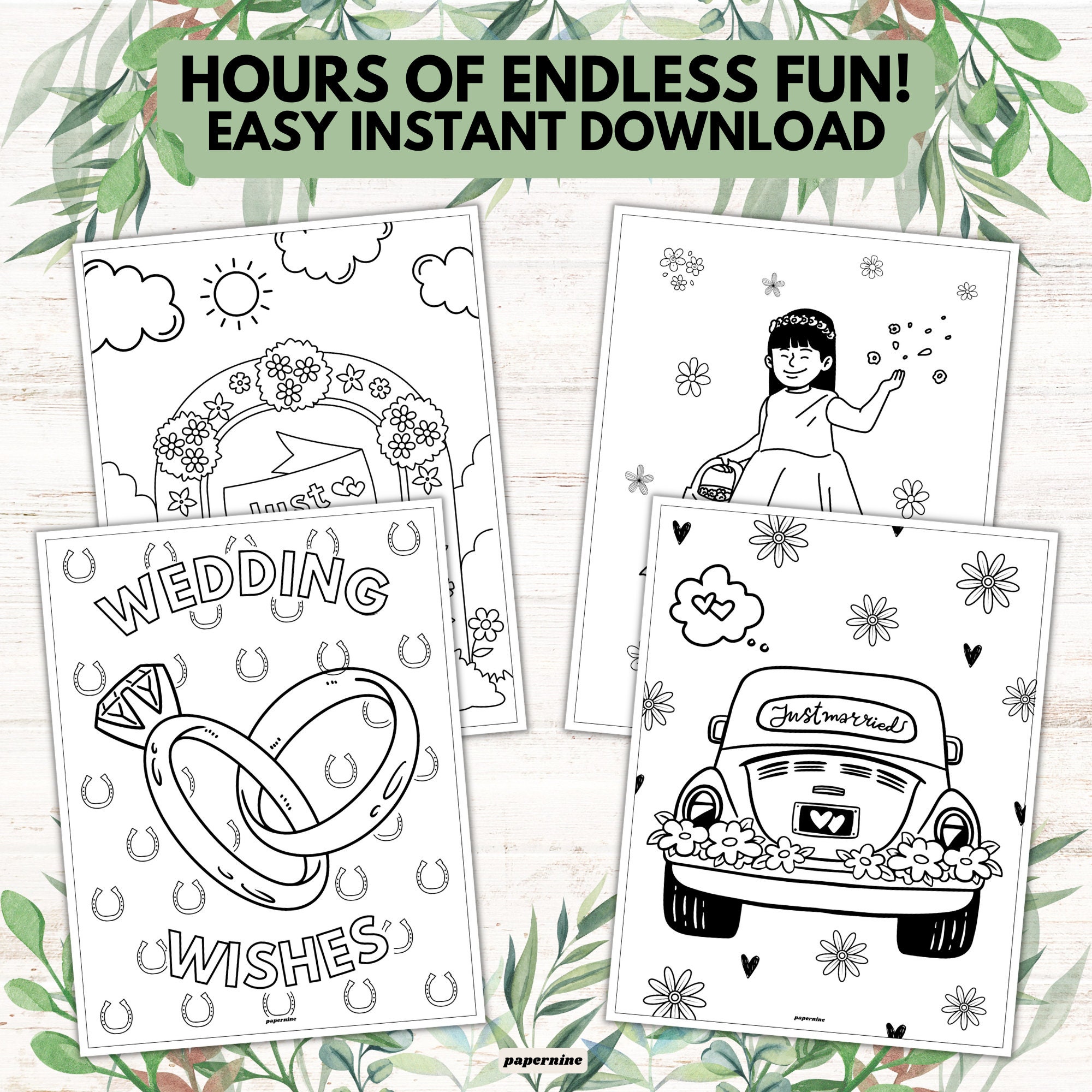 30 Page Wedding Themed Colouring Sheets Printable Bundle Pack - Etsy UK