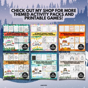 Ultimate Winter Themed Printable Activity Bundle Pack for Children 45 ...