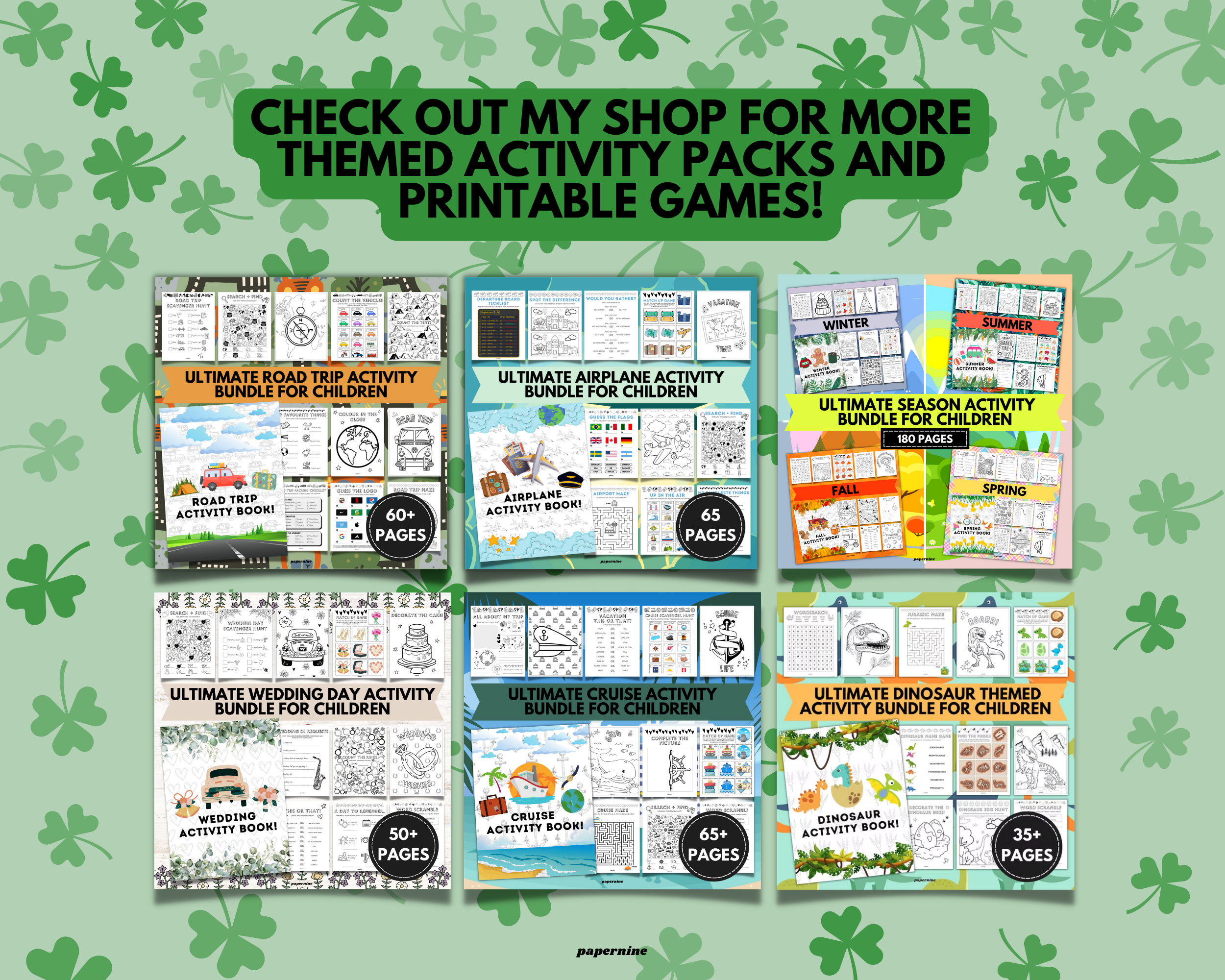 35 Page St Patrick's Day Themed Printable Activity Bundle Pack Saint ...