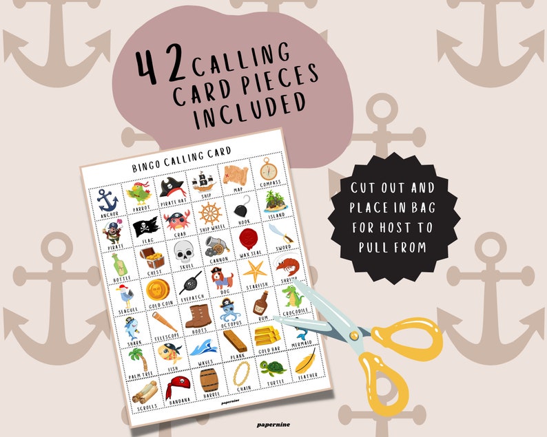 Pirate Bingo Game: Printable Party Activity (instant Download) - Etsy ...