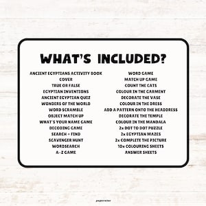 Ultimate Ancient Egypt Themed Printable Games Activity Bundle 40+ Pages ...