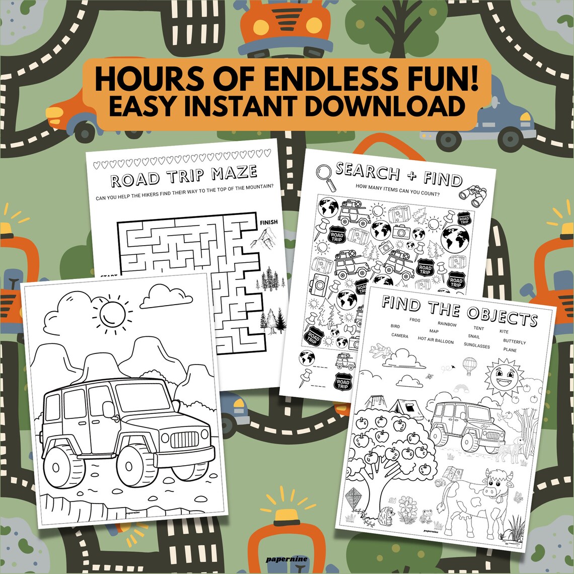 Ultimate Road Trip Themed Printable Activity Bundle Pack for - Etsy UK