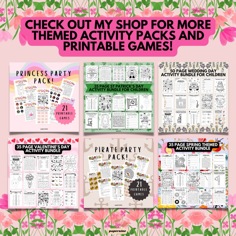 35 Page Mother's Day Themed Printable Activity Bundle Kids - Etsy