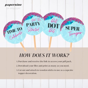Mamma Mia Cake Toppers: Abba-themed Party Decorations (instant Download ...