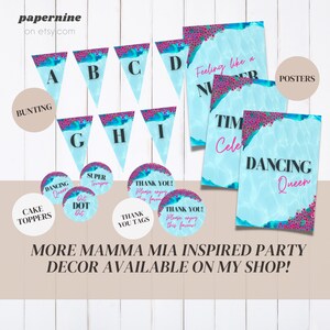Mamma Mia Cake Toppers: Abba-themed Party Decorations (instant Download ...