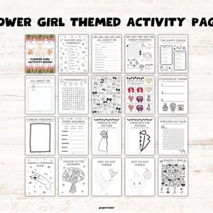 Ultimate Flower Girl Printable Activity Book for Kids | Fun Wedding ...