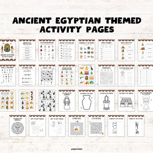 Ultimate Ancient Egypt Themed Printable Games Activity Bundle 40+ Pages ...