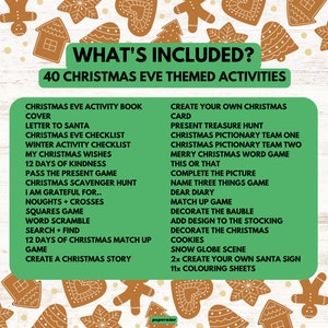 Ultimate Christmas Eve Printable Activity Bundle for Children 40 Pages ...