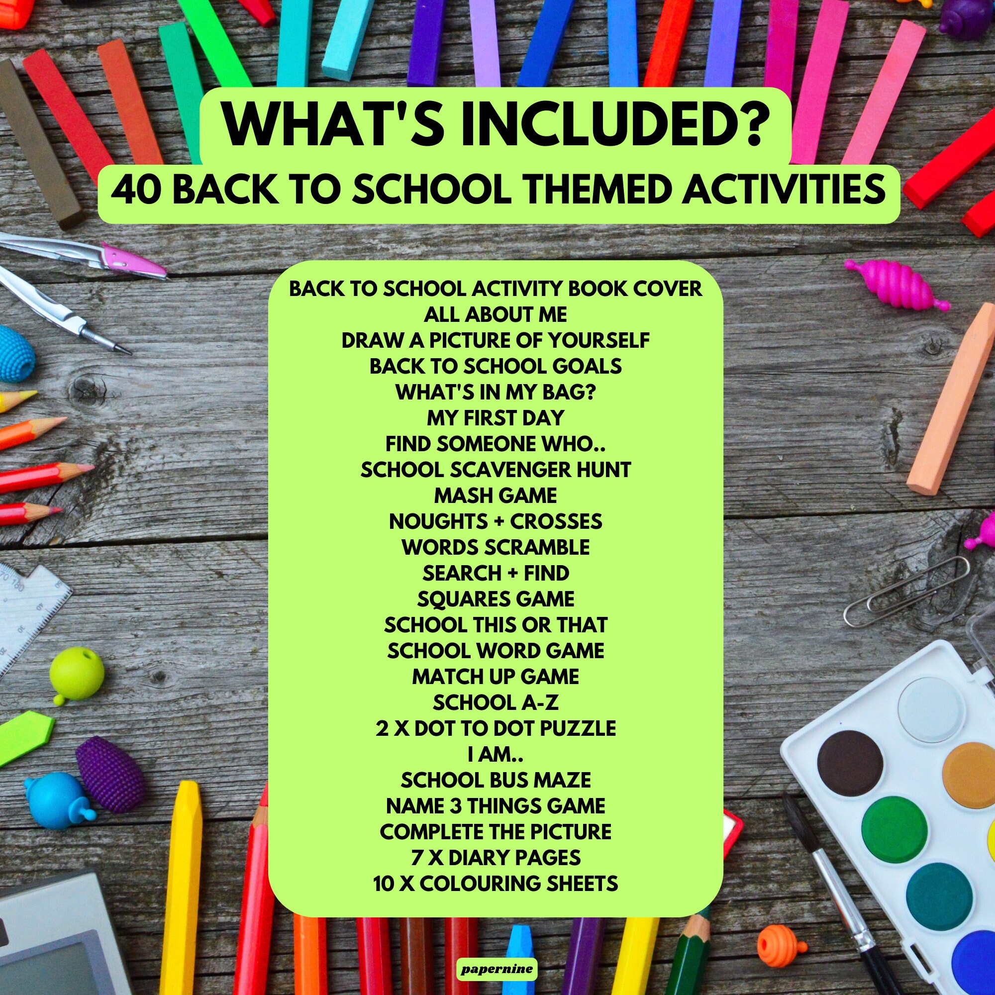 Ultimate Back to School Themed Printable Activity Bundle Pack - Etsy