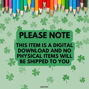 St Patricks Day Printable Placemat Colouring Sheet Holiday Childrens ...