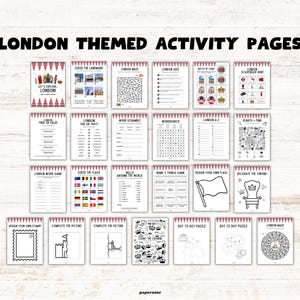 London Activity Book for Kids: Games, Puzzles, Coloring Pages (instant ...