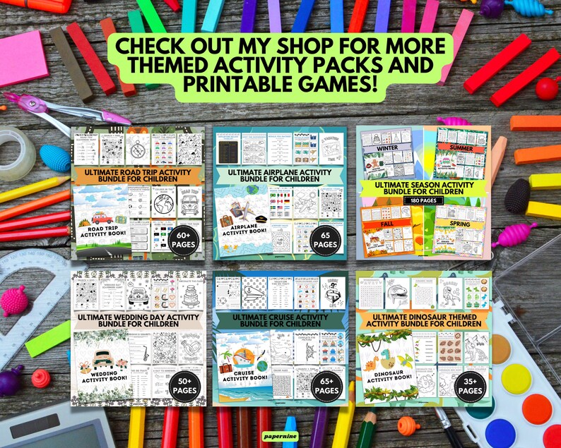 Ultimate Back to School Themed Printable Activity Bundle Pack for ...