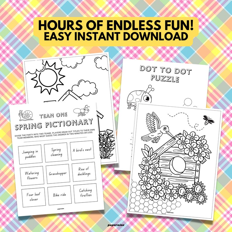 Ultimate Spring Themed Printable Activity Bundle 45 Pages - Etsy