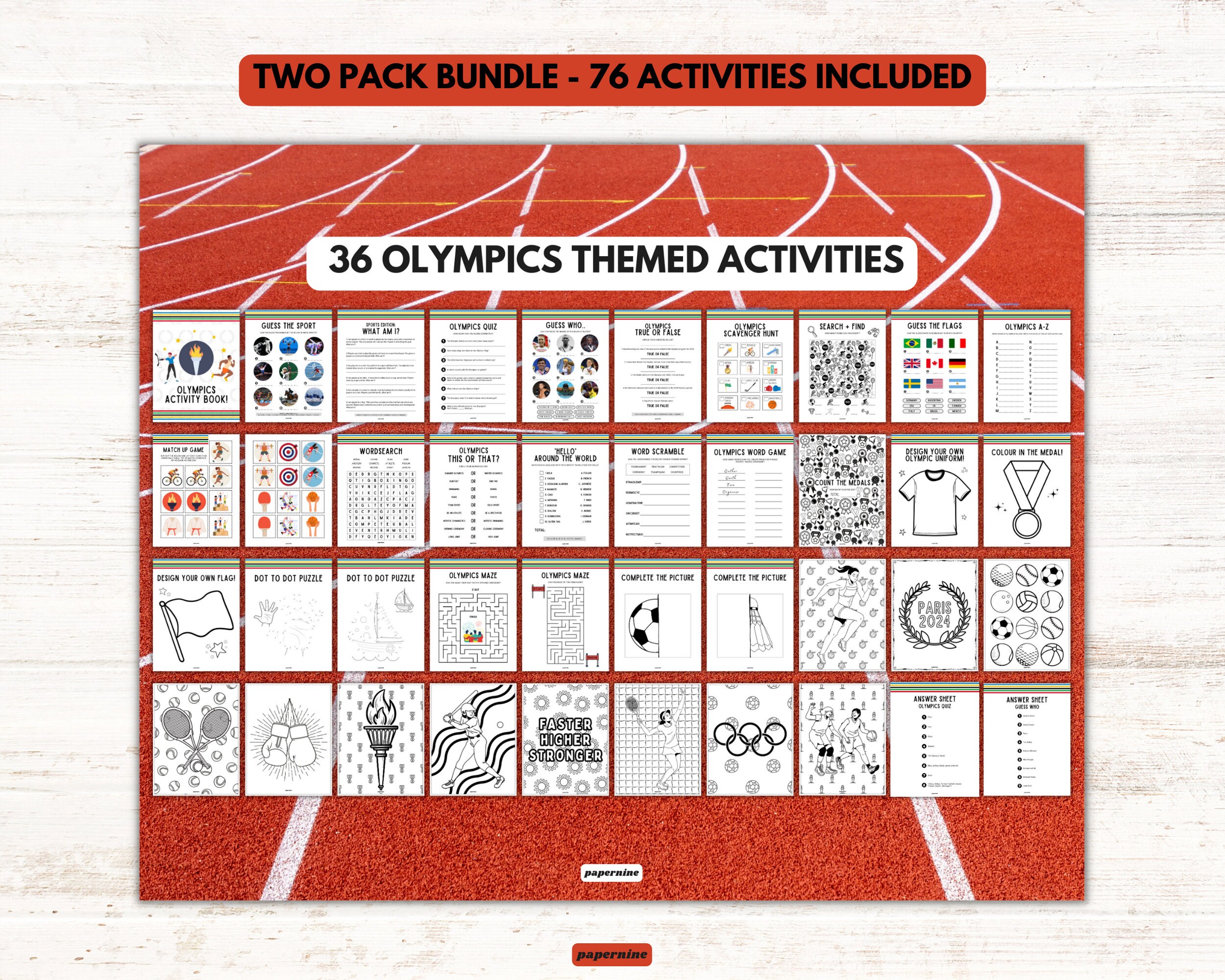 Mega Bundle Olympics and Paris Activity Bundles for Children 83 Pages ...