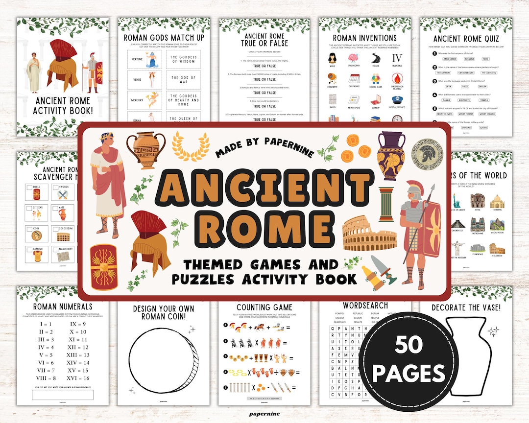 Ultimate Ancient Rome Printable Activity Book for Kids | Fun History ...