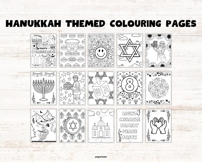 Hanukkah Printable Activity Book for Kids: Holiday Games, Puzzles ...