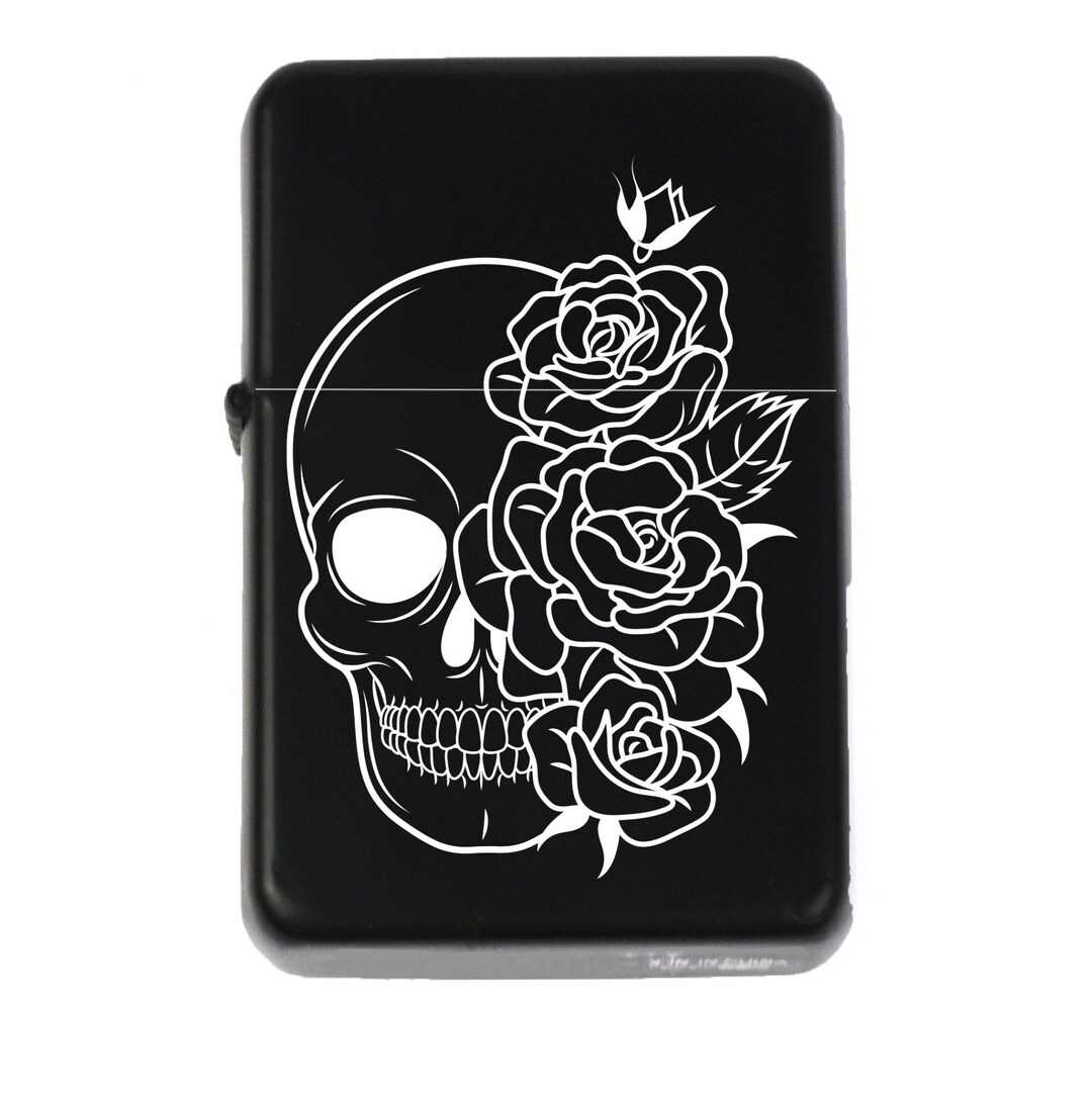Skull Lighter \ for Her \ Flip Top Lighter \ Cigarette Lighter \ Cigar ...