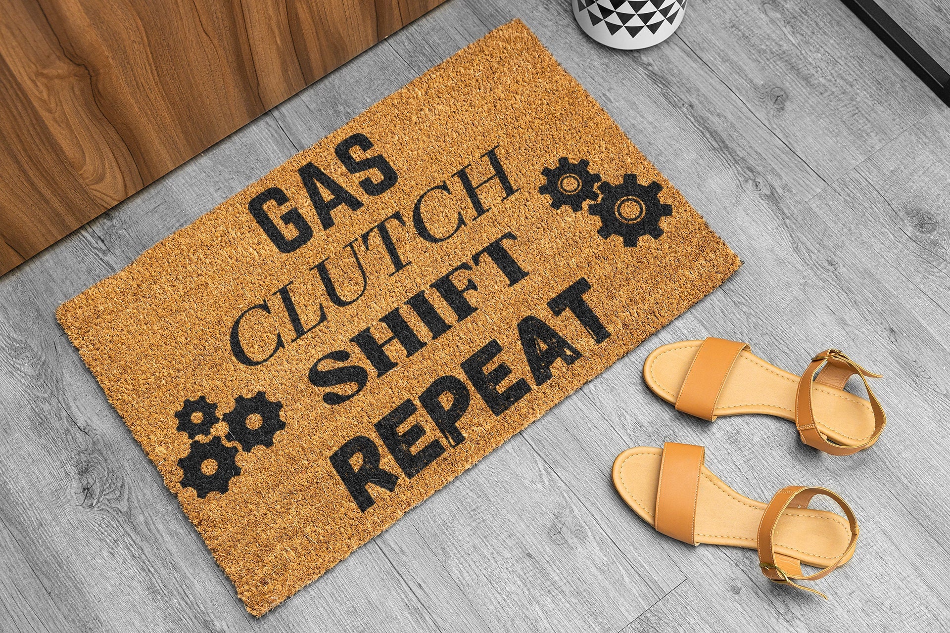 Racing Door Mat Drag Racing Motorcycle Racing Shifting Gears Porch Mat ...