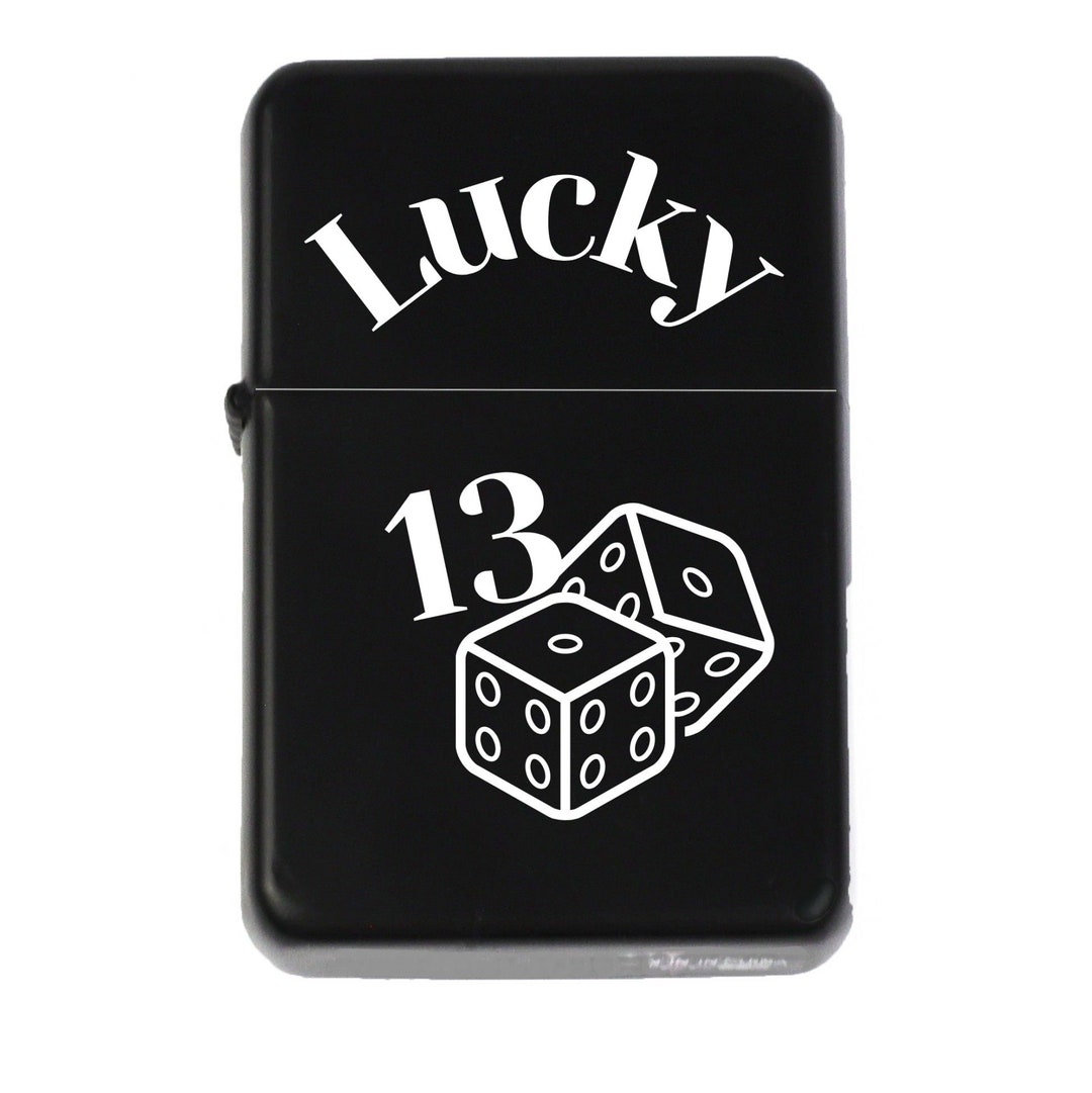 Lucky 13 \ Flip Top Lighter \ Flip Lighter \ Cigarette Lighter \ Gamble ...