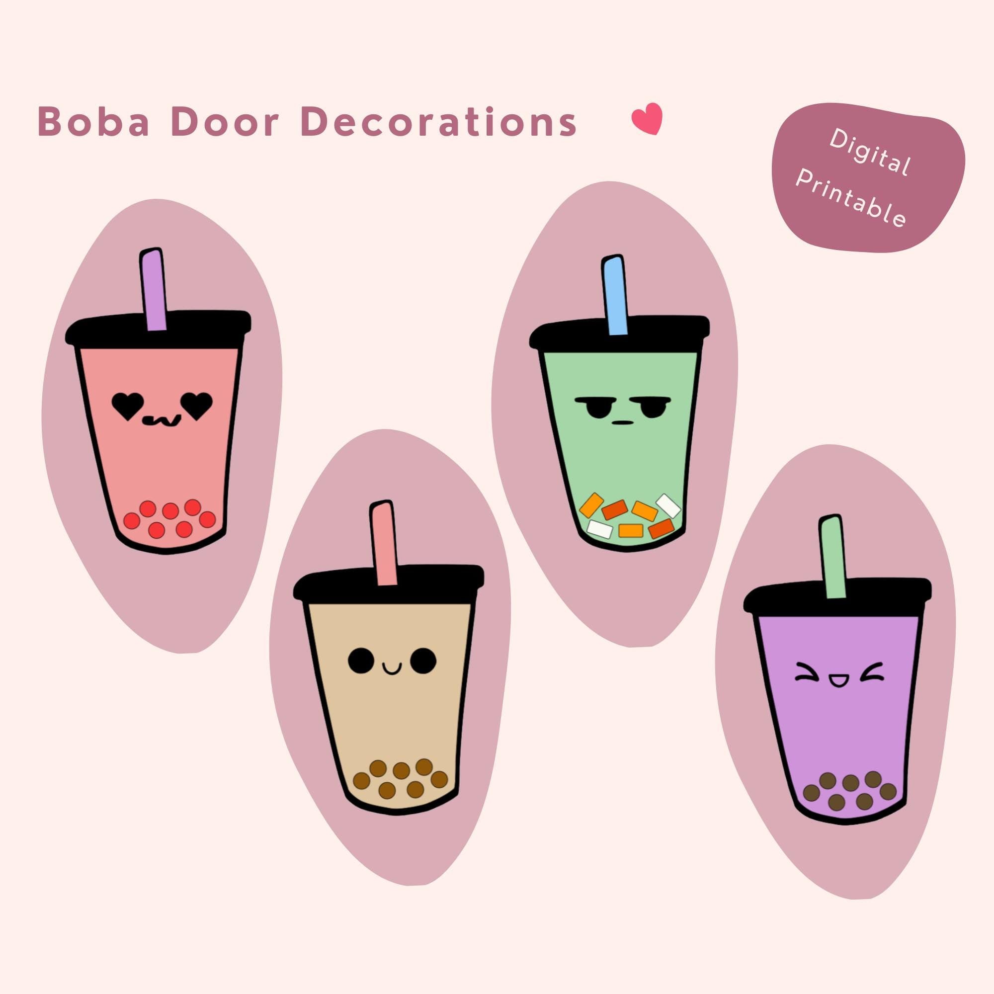 Boba Tea Door Decoration - Digital - Boba - Bubble Tea - RA - Door Dec ...